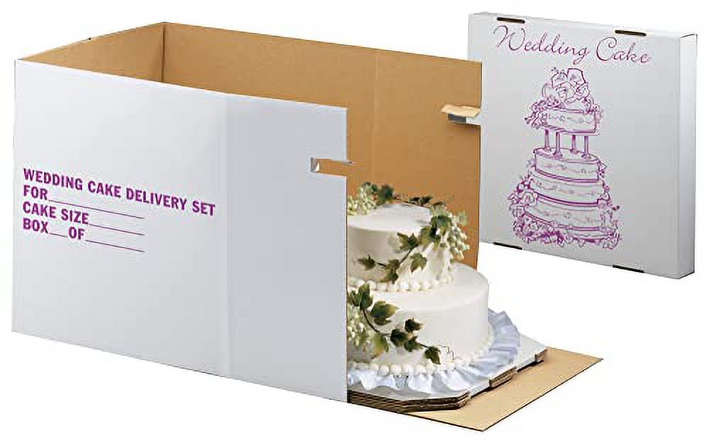 DecoPac Wedding 15" x 15" x 16" Delivery System Cake Carrier, White - Walmart.com
