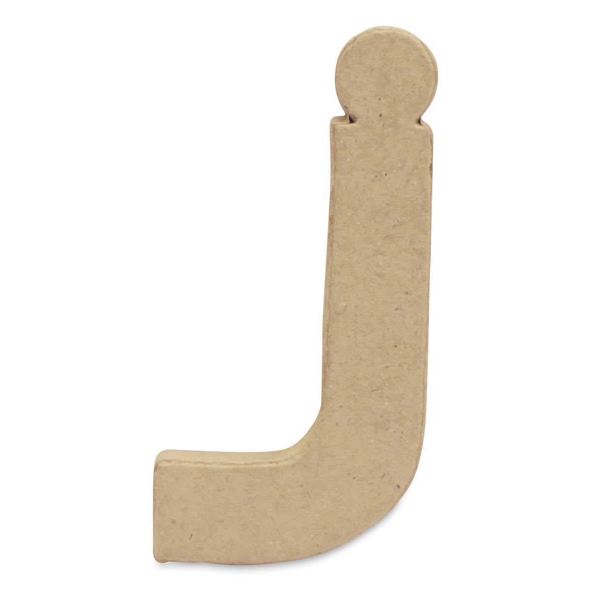 DecoPatch Paper Mache Small Kraft Letter - J, Lowercase, 2" W x 5" H x ...
