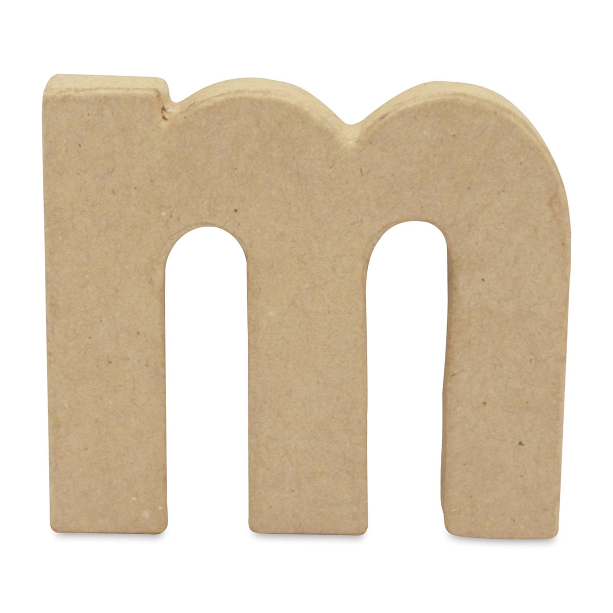 DecoPatch Paper Mache Small Kraft Letter - M, Lowercase, 3-3/4" W x 3-2 ...