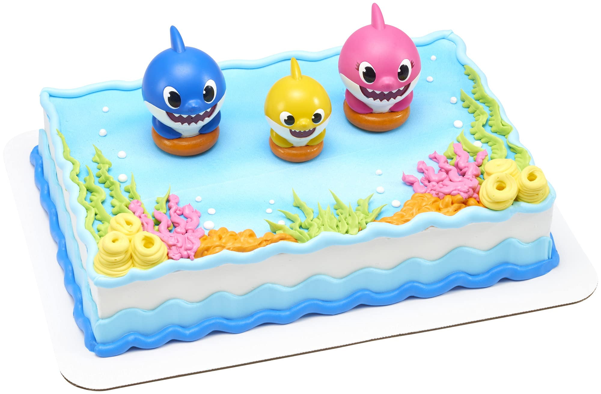 DecoSet Baby Shark Cake Topper, 3-Piece RST1 Set with Mom, Dad and ...