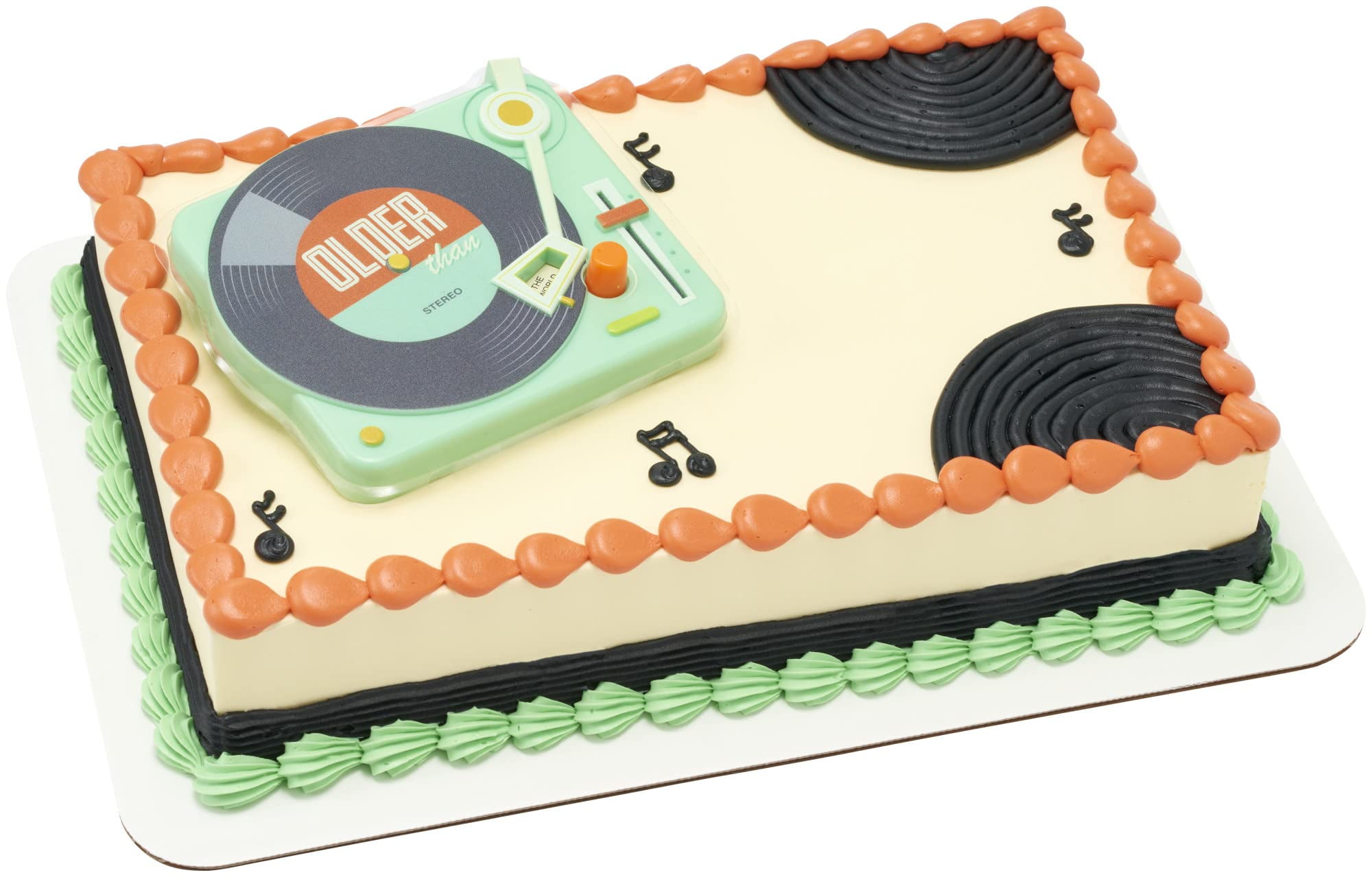 DecoSet® Older Than Record Player Cake FSH1 Topper, Retro Cake ...