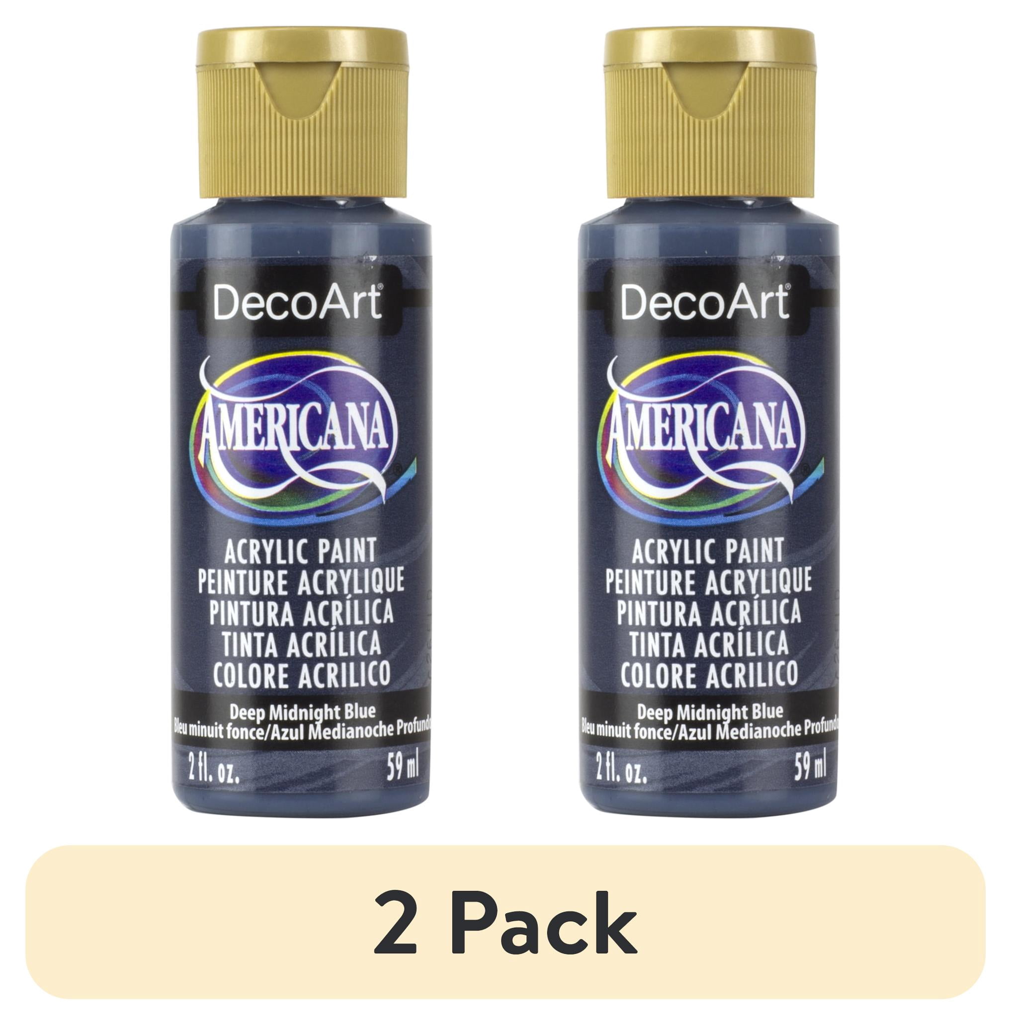 (2 pack) DecoArt a Acrylic Color, 2 oz., Deep Midnight Blue - Walmart.com