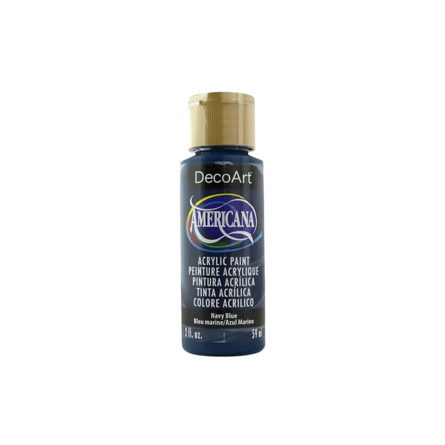DecoArt Americana Acrylic Paint 2oz-Navy Blue - Opaque - Walmart.com