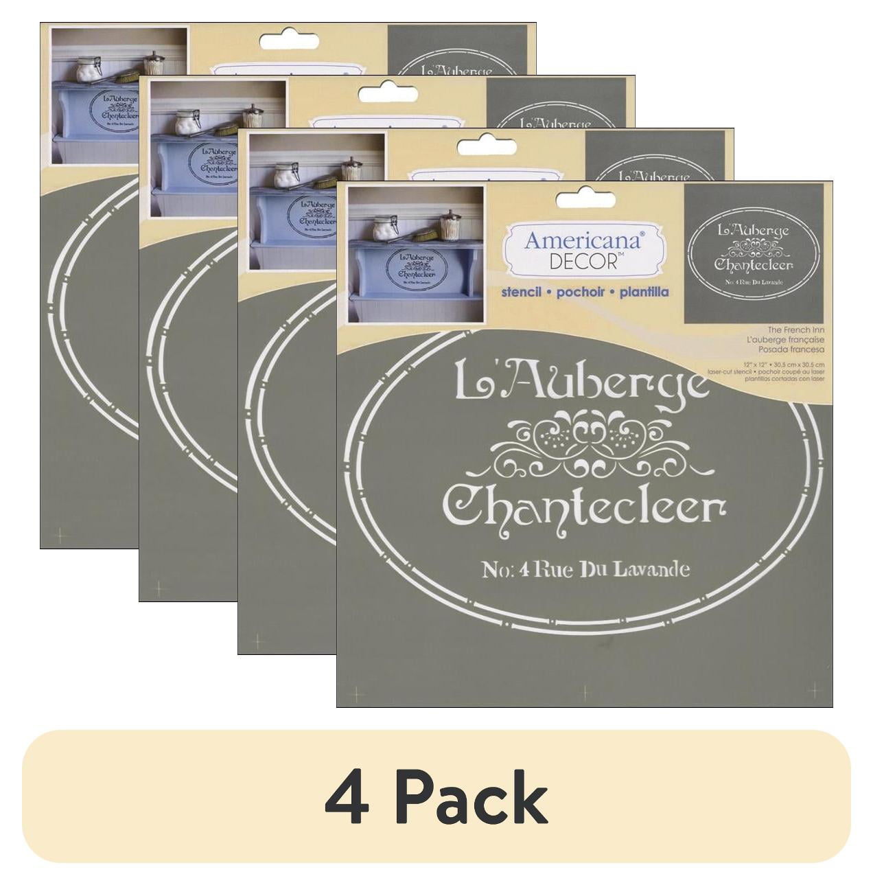 (4 pack) Decoart Americana Stencil Decor The French Inn - Walmart.com