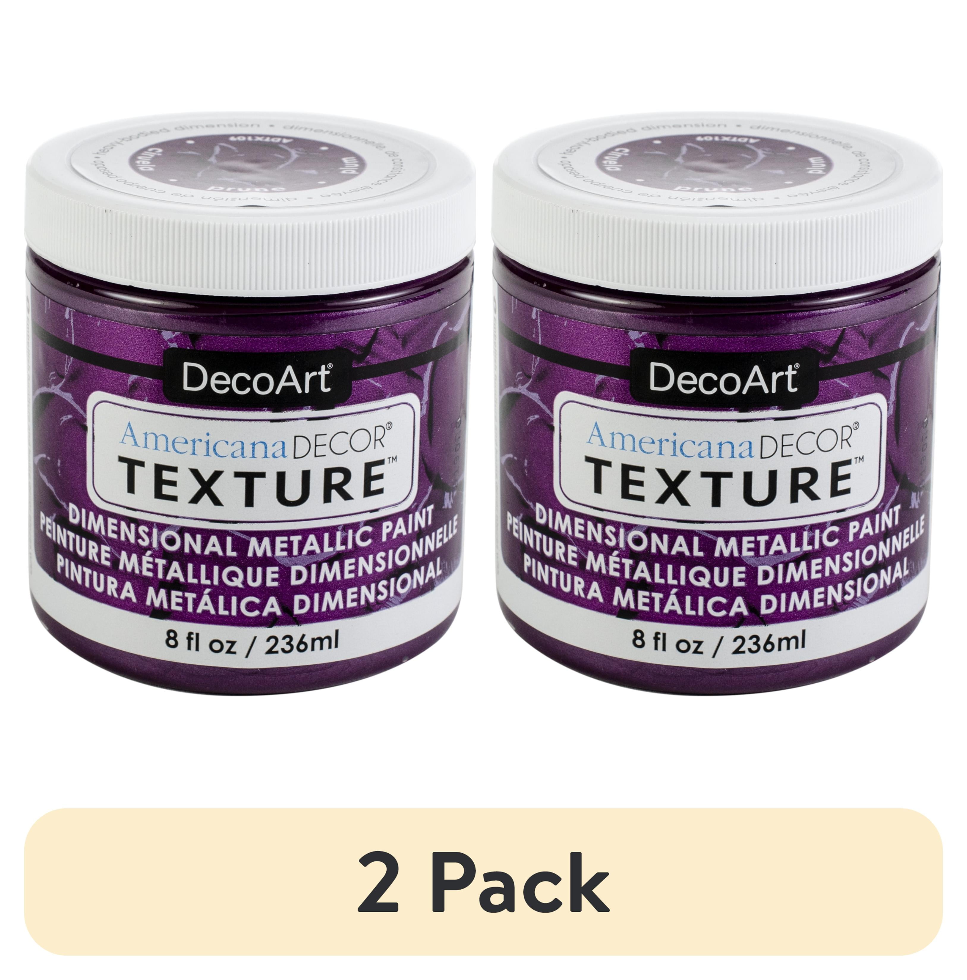 (2 pack) DecoArt American Decor Texture Paint - Plum Metallic, 8 oz - Walmart.com