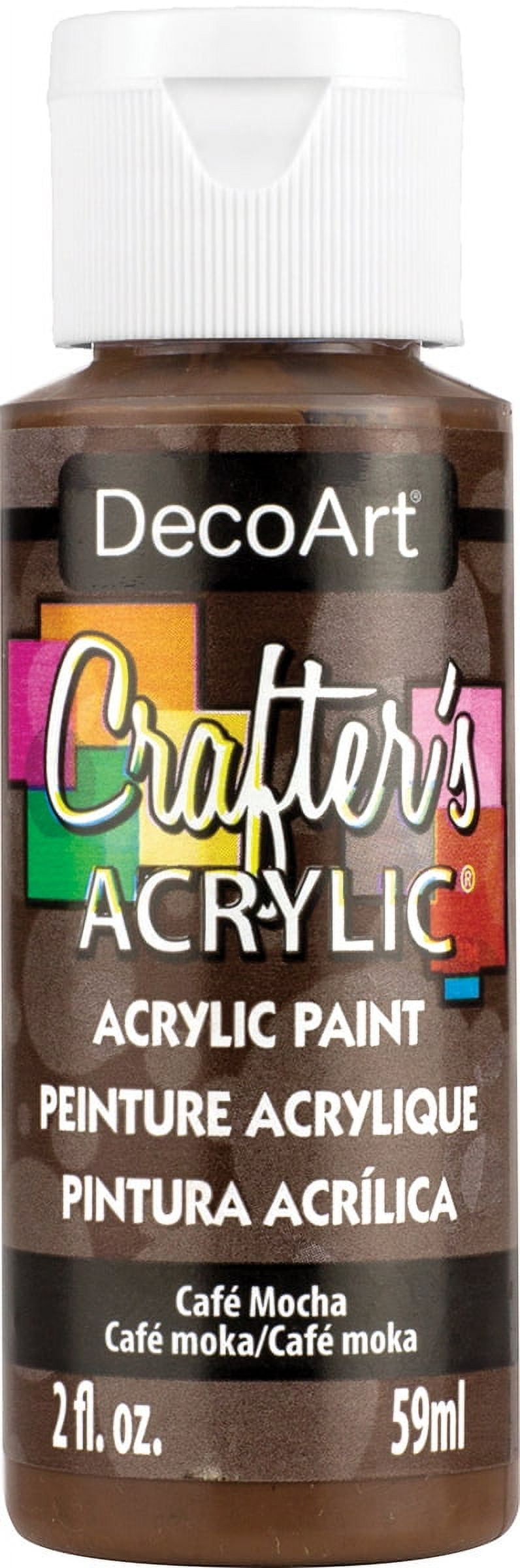 Decoart Crafter's Acrylic Paint 2oz Cafe Mocha - Walmart.com