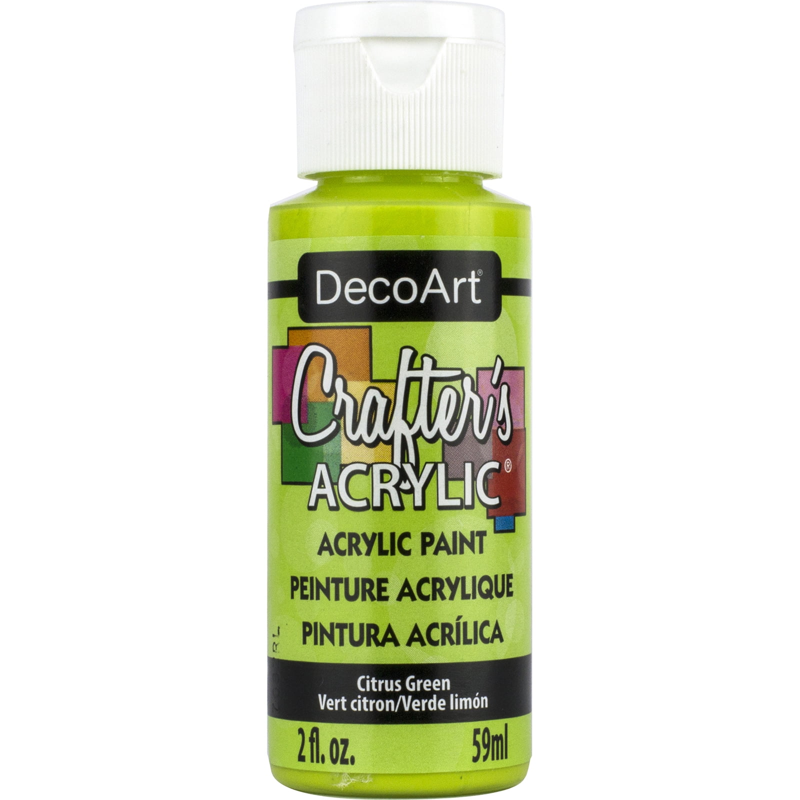 Decoart Crafter's Acrylic Paint 2oz Citrus Green - Walmart.com