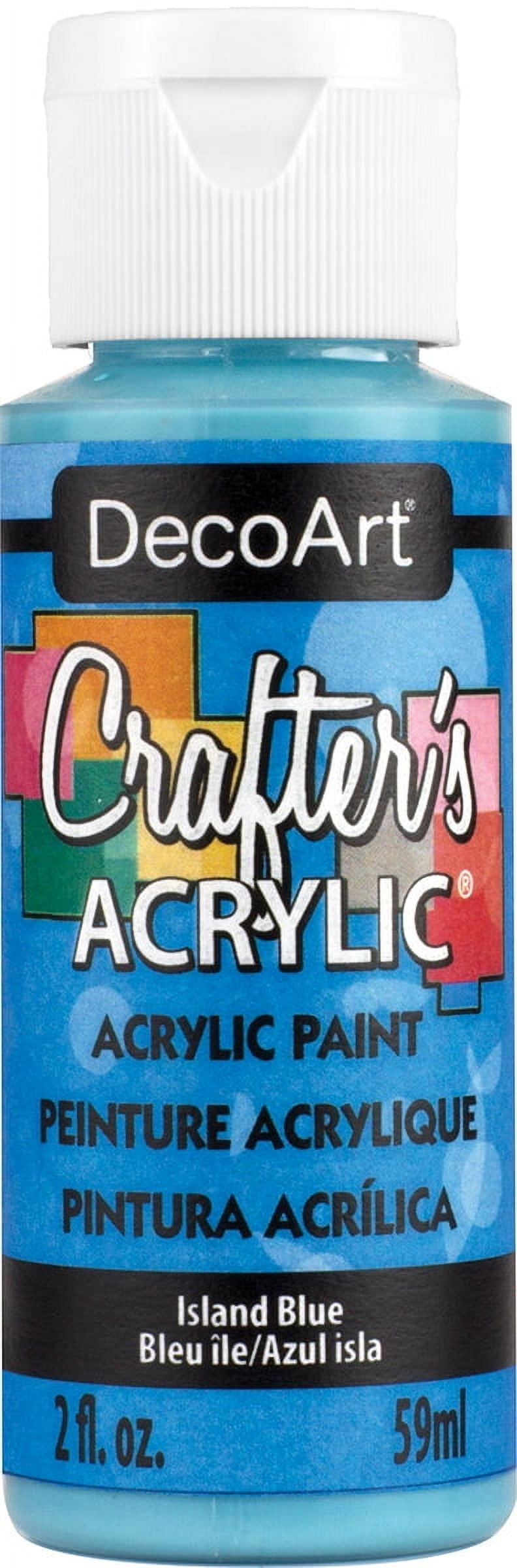 Decoart Crafter's Acrylic Paint 2oz Island Blue - Walmart.com