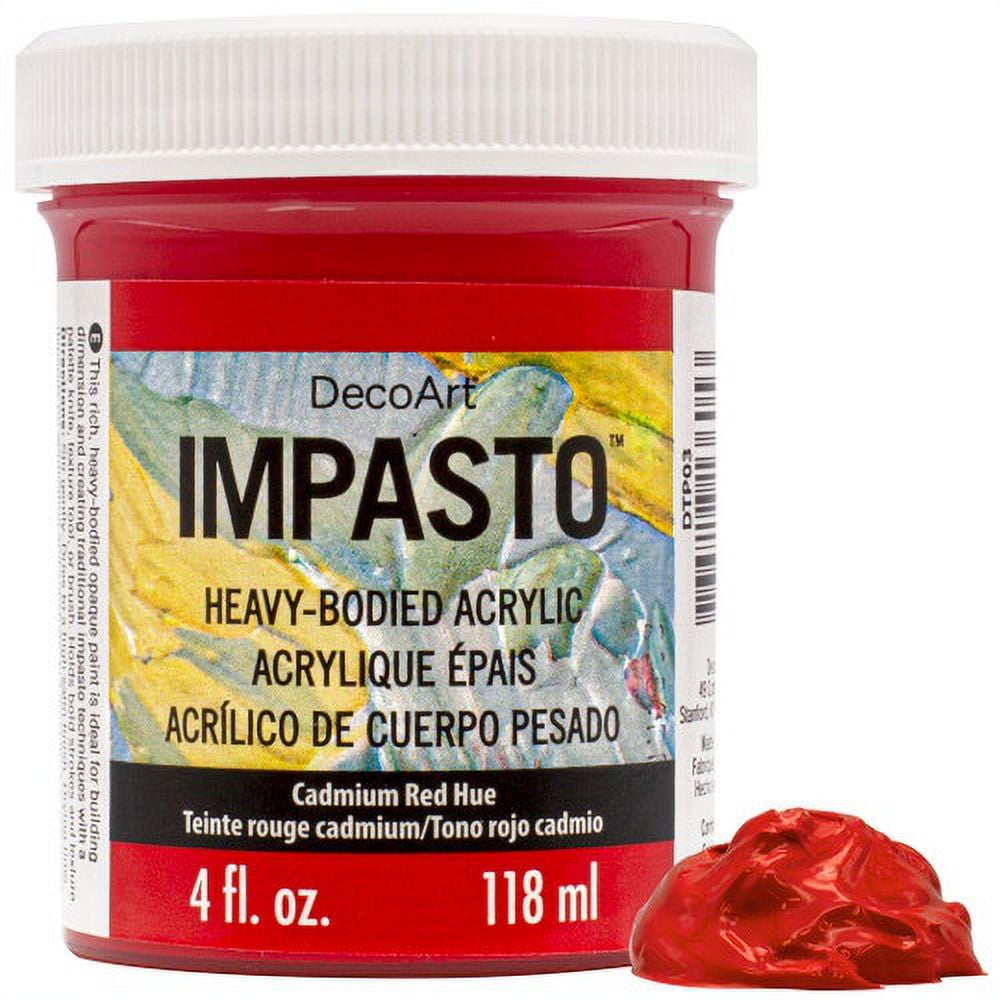 Decoart Impasto Paint 4oz-Cadmium Red Hue - Walmart.com