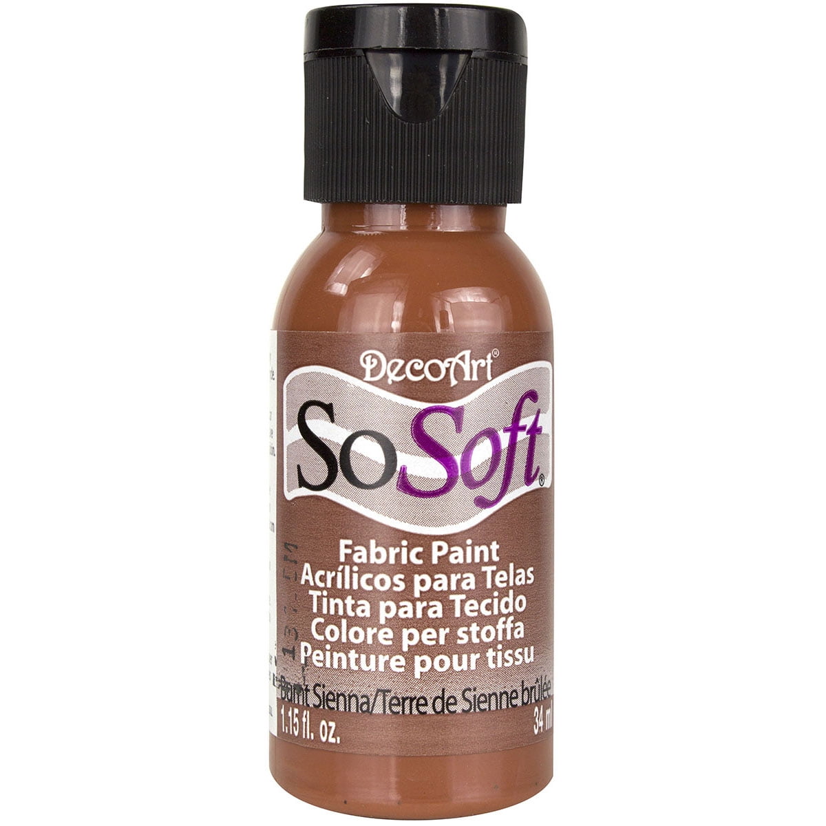 Decoart SoSoft Fabric Paint 1oz Burnt Sienna - Walmart.com