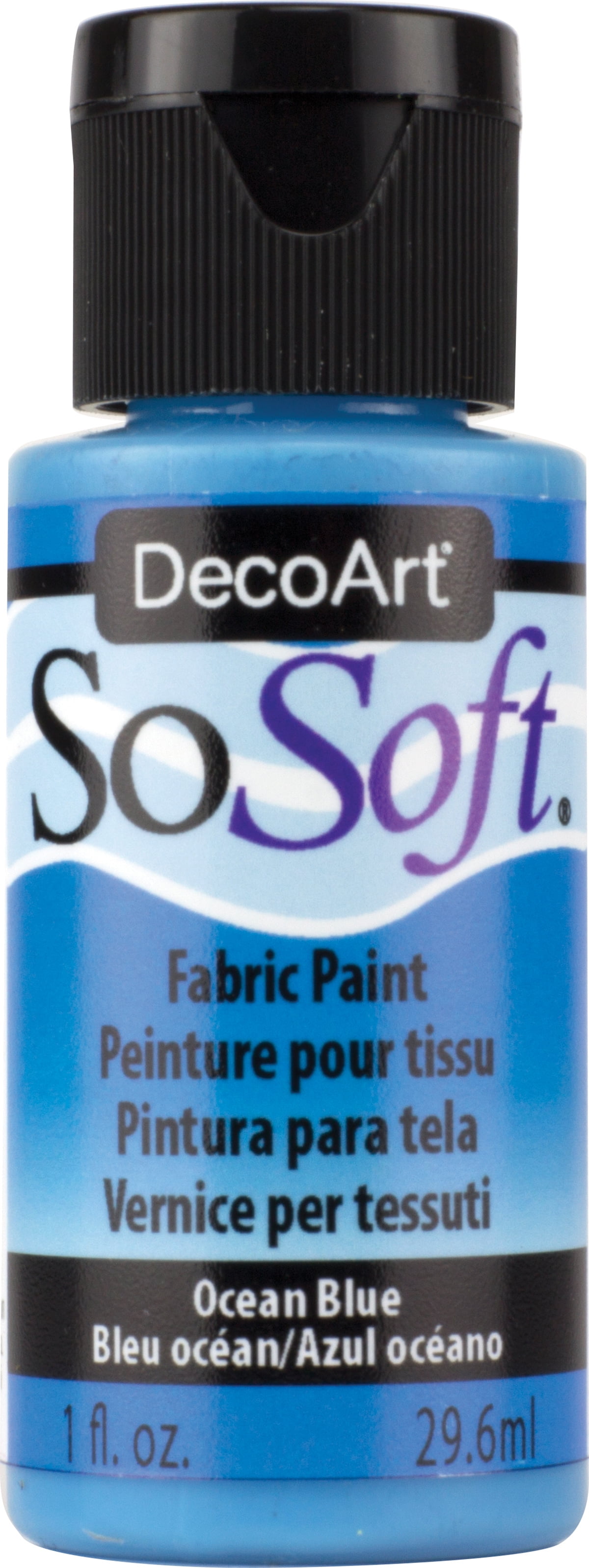 DecoArt SoSoft Fabric Acrylic Paint 1oz-Ocean Blue - Walmart.com