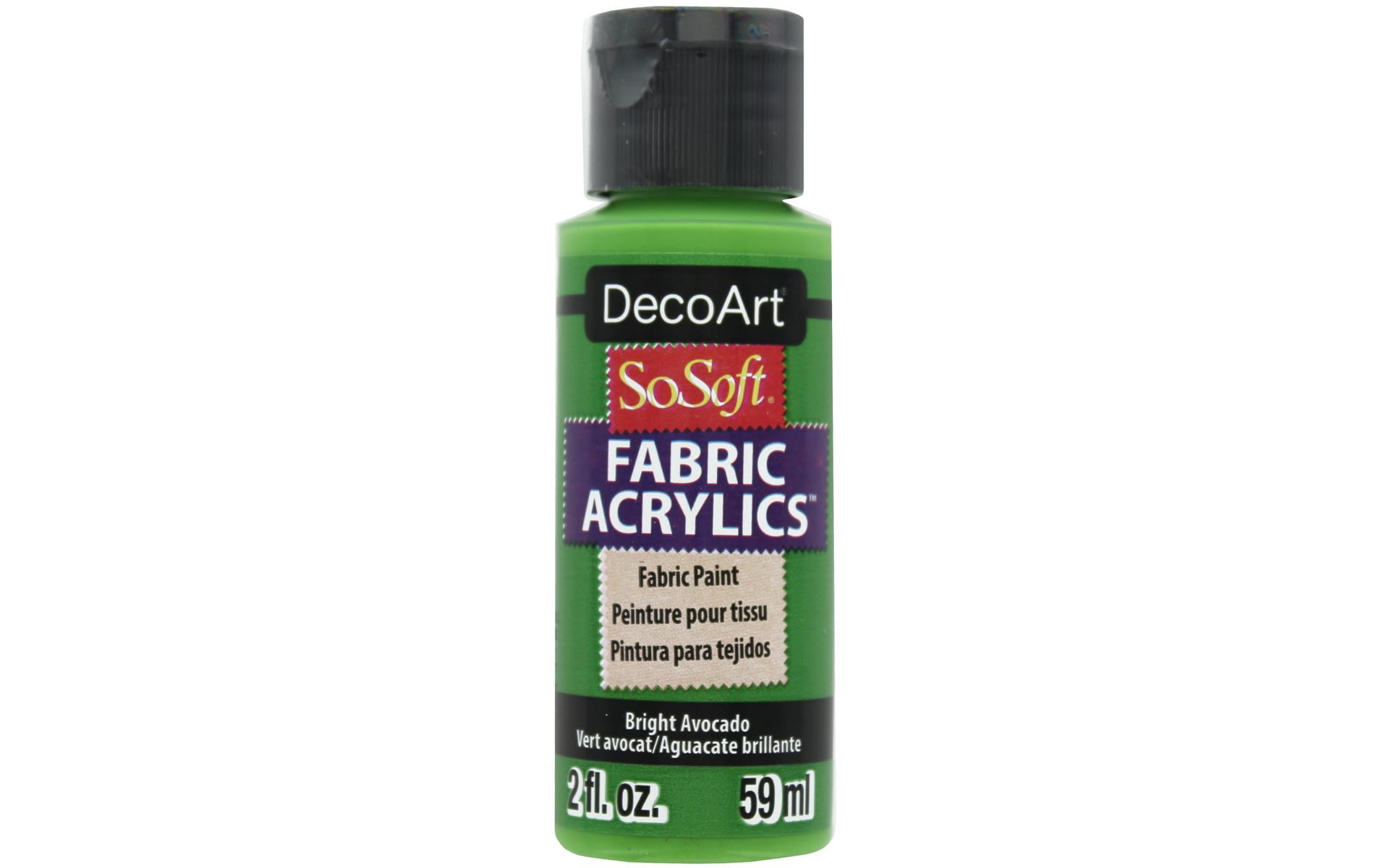 Decoart SoSoft Fabric Paint 2oz Bright Avocado - Walmart.com