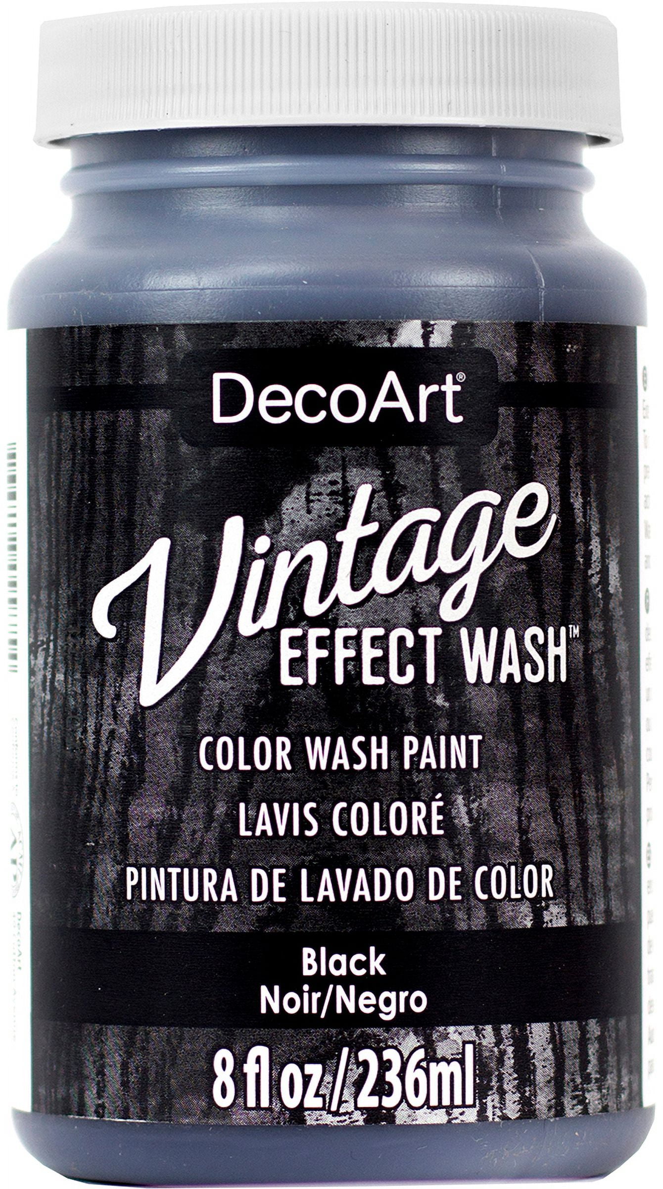 Decoart Vintage Effect Wash 8oz Black - Walmart.com