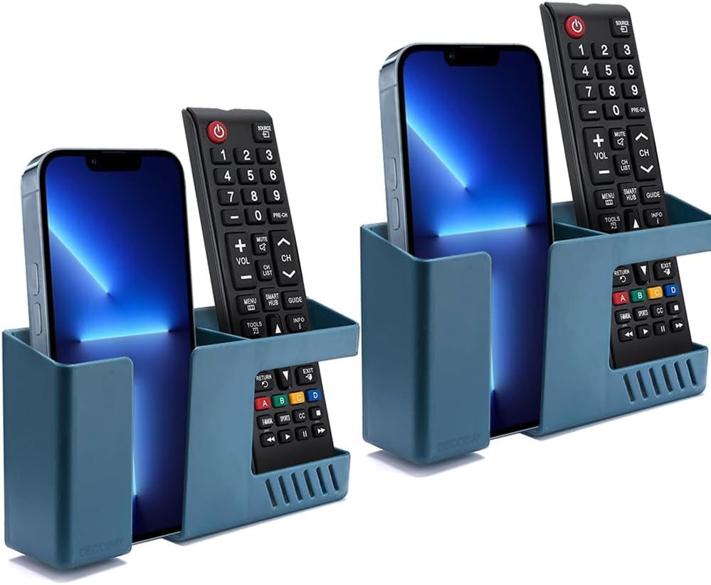 Decobay 2 Pack Wall Mount Phone Holder, Punch-Free Wall-Mounted Mobile ...