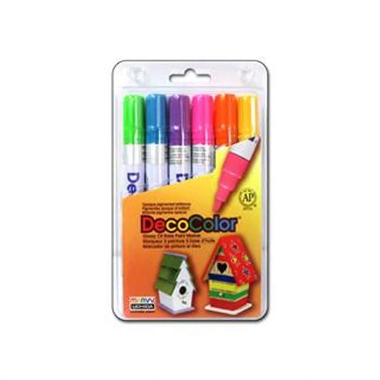 Decocolor Paint Markers - Hot Colors, Set of 6, Broad Tip - Walmart.com