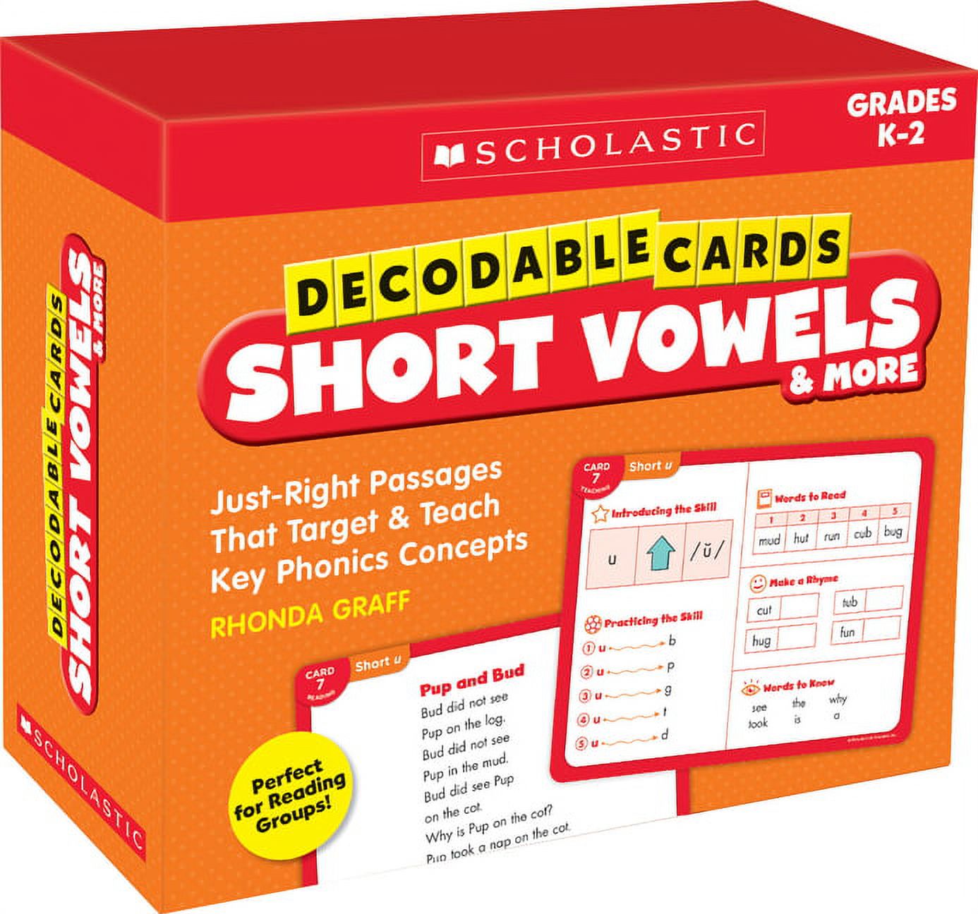Decodable Cards: Short Vowels & More: Just-Right Passages That Target ...