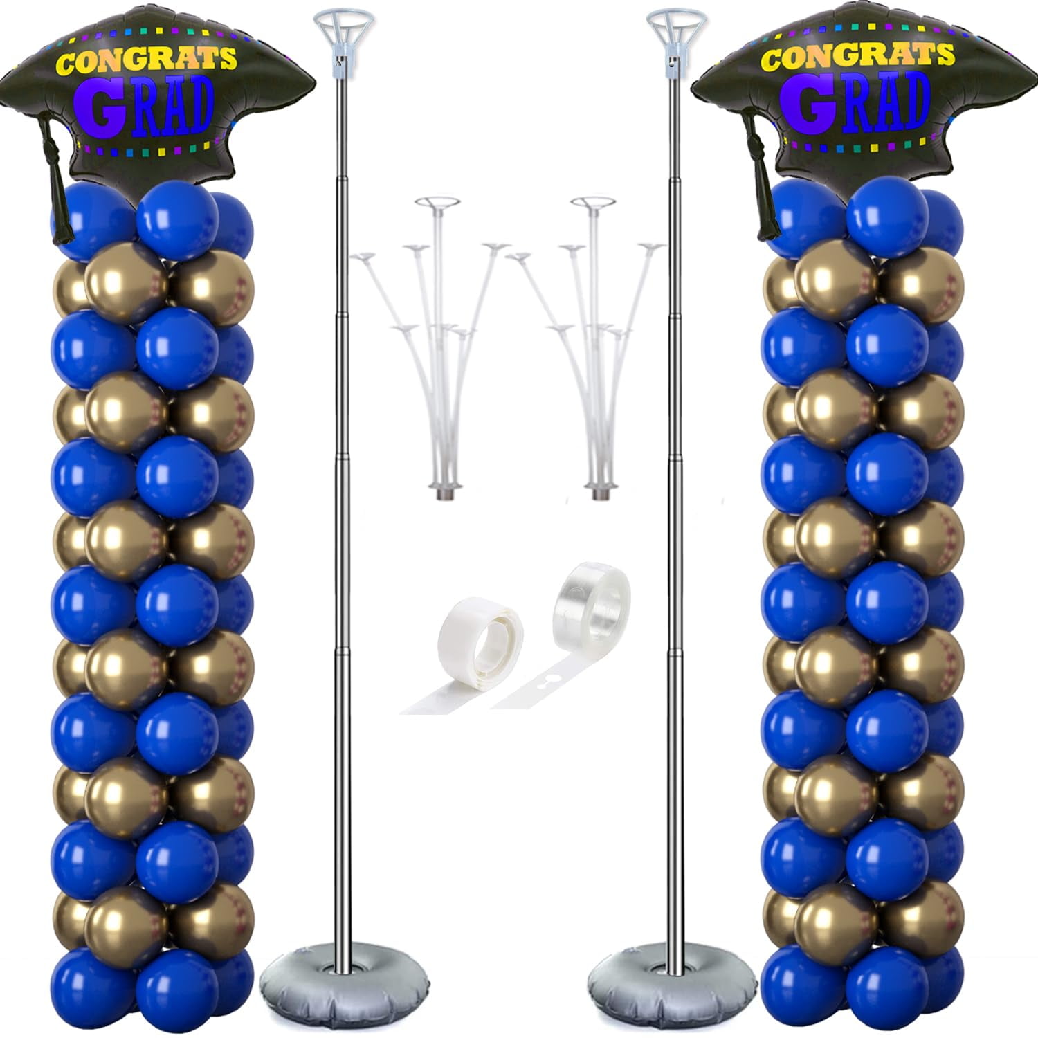Decojoy Balloon Column Stand OIF8 Kit Set of 2, Balloons Holder Sets ...