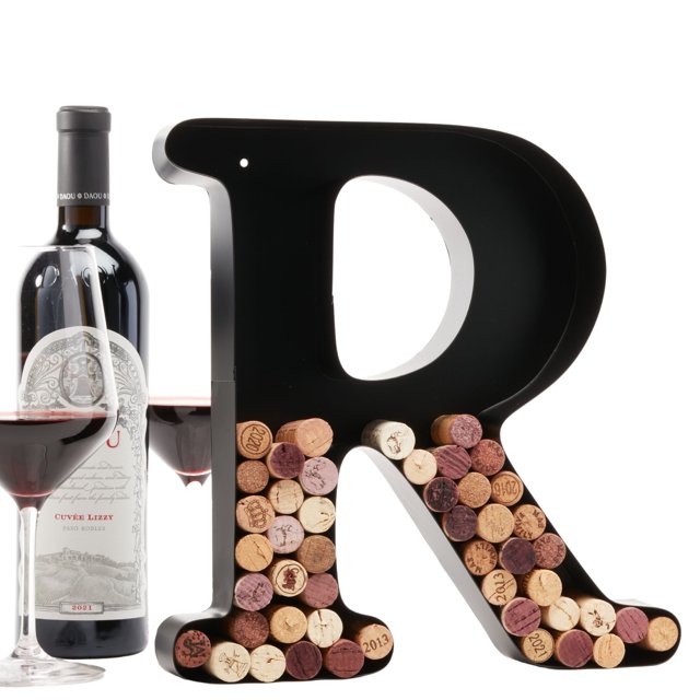 Decomil Wine Cork Holder (A-Z) (Letter R) | Decorative Wine Letters ...