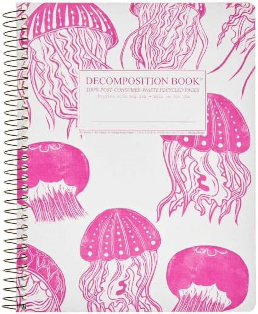 Decomposition Jellyfish College Ruled Spiral Notebook - 9.75 x 7.5 ...