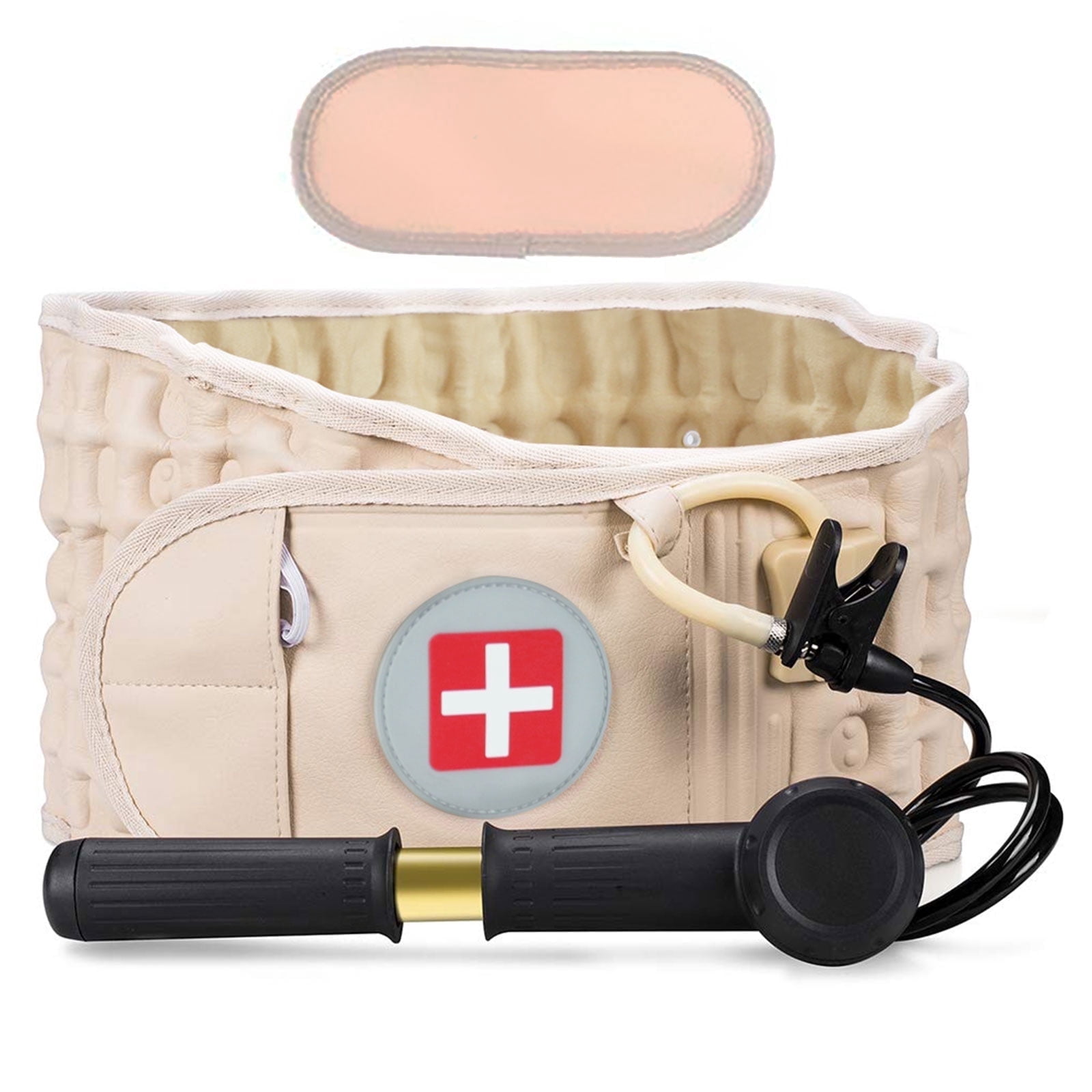HONGJING Decompression Back Brace for Lower Back Pain Relief, Beige ...