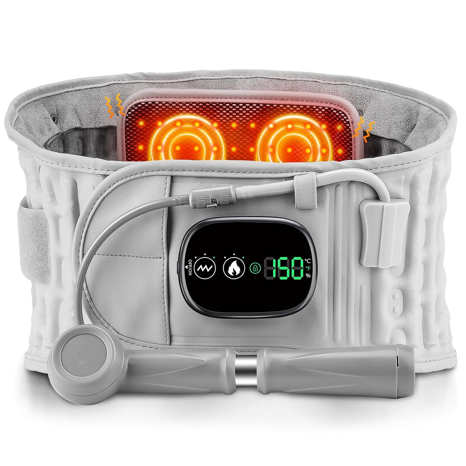 Decompression Back Belt with Red Light Heating and Massage, Back ...