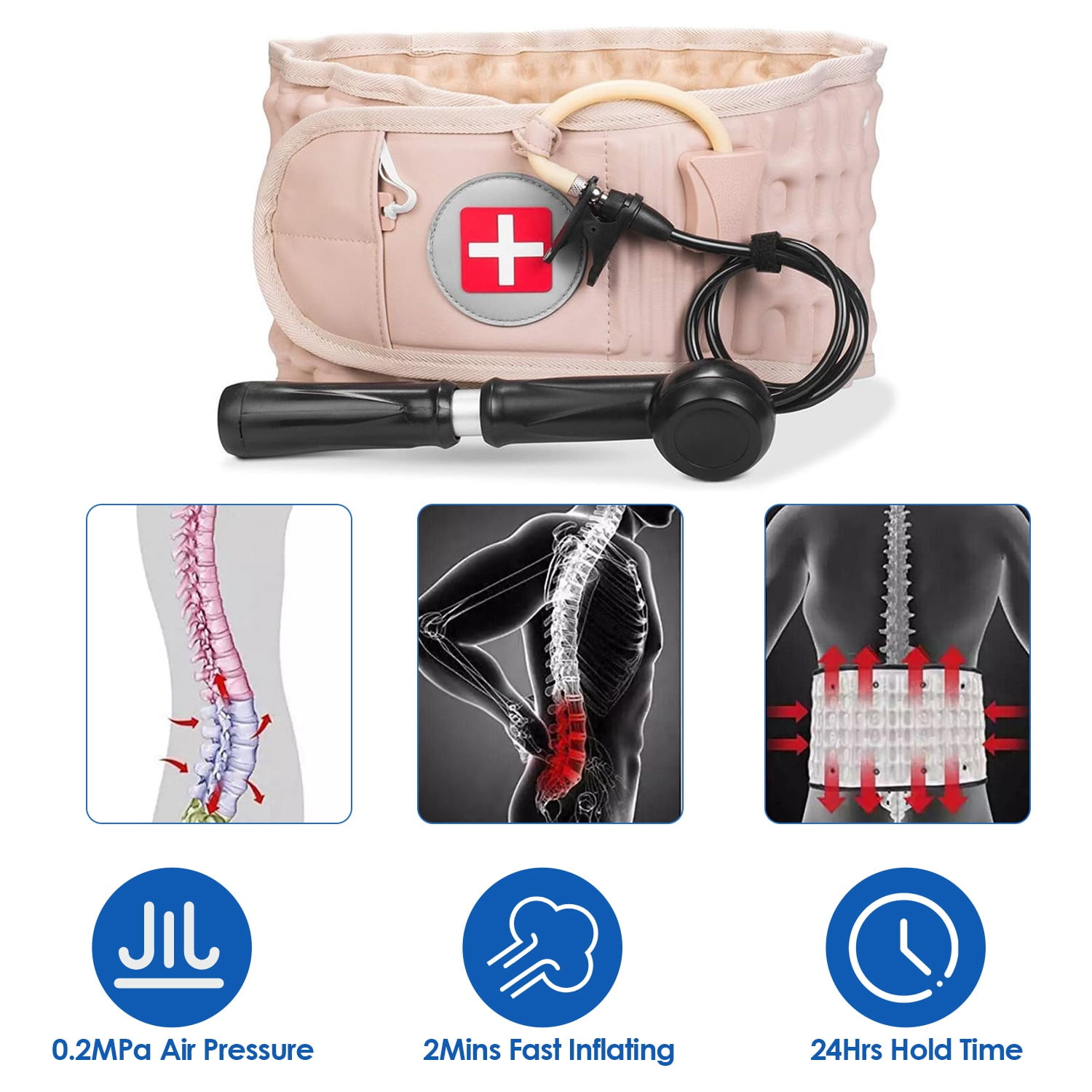 Decompression Belt Back Brace, Lumbar Air Traction Device, Back Pain ...