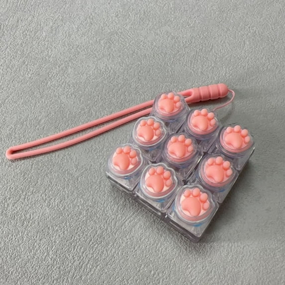 Decompression Silicone Cat Paw Button Keychain,Mechanical Keyboard ...