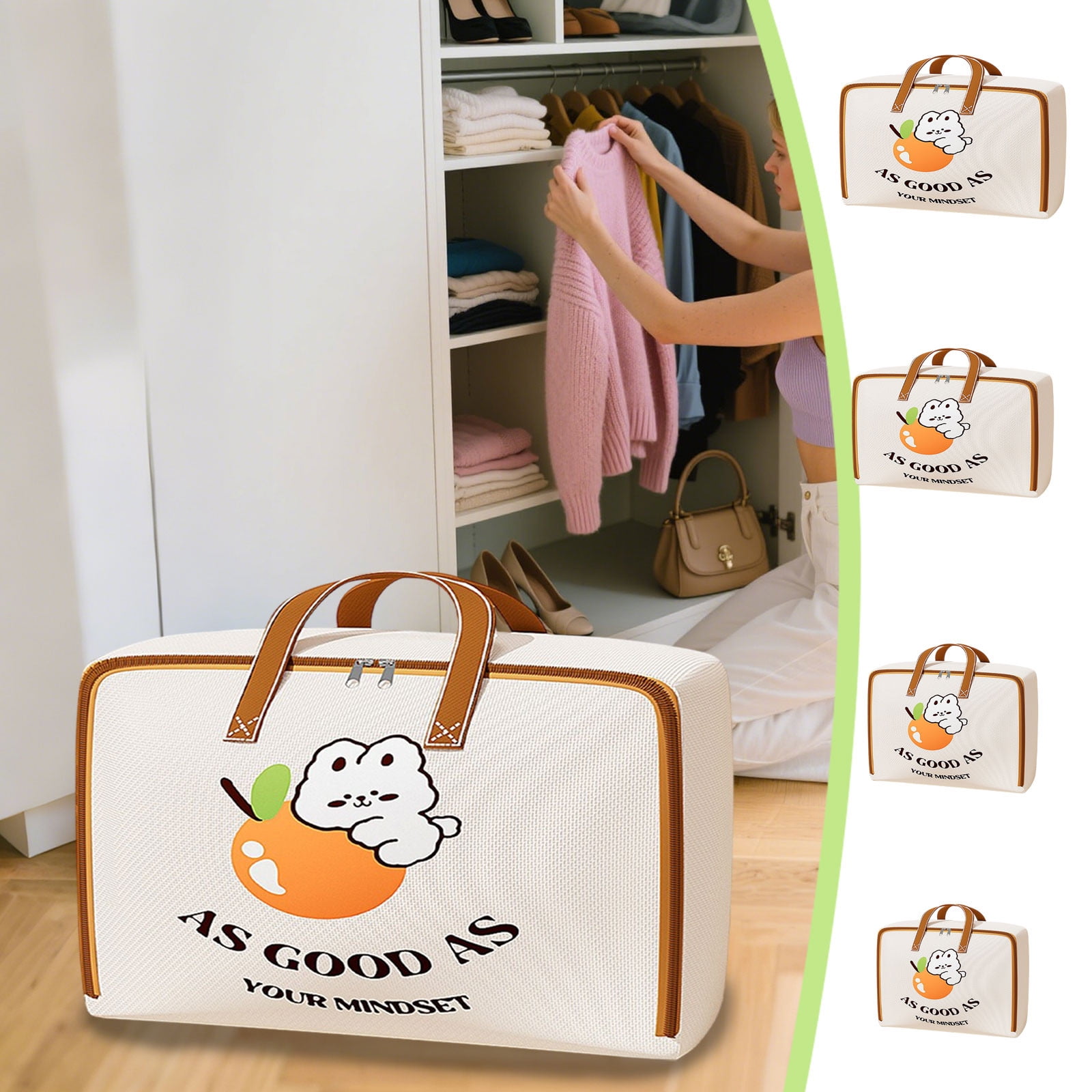 Heavy Duty Storage Bag with Reinforced Handles | Oversized Collapsible ...