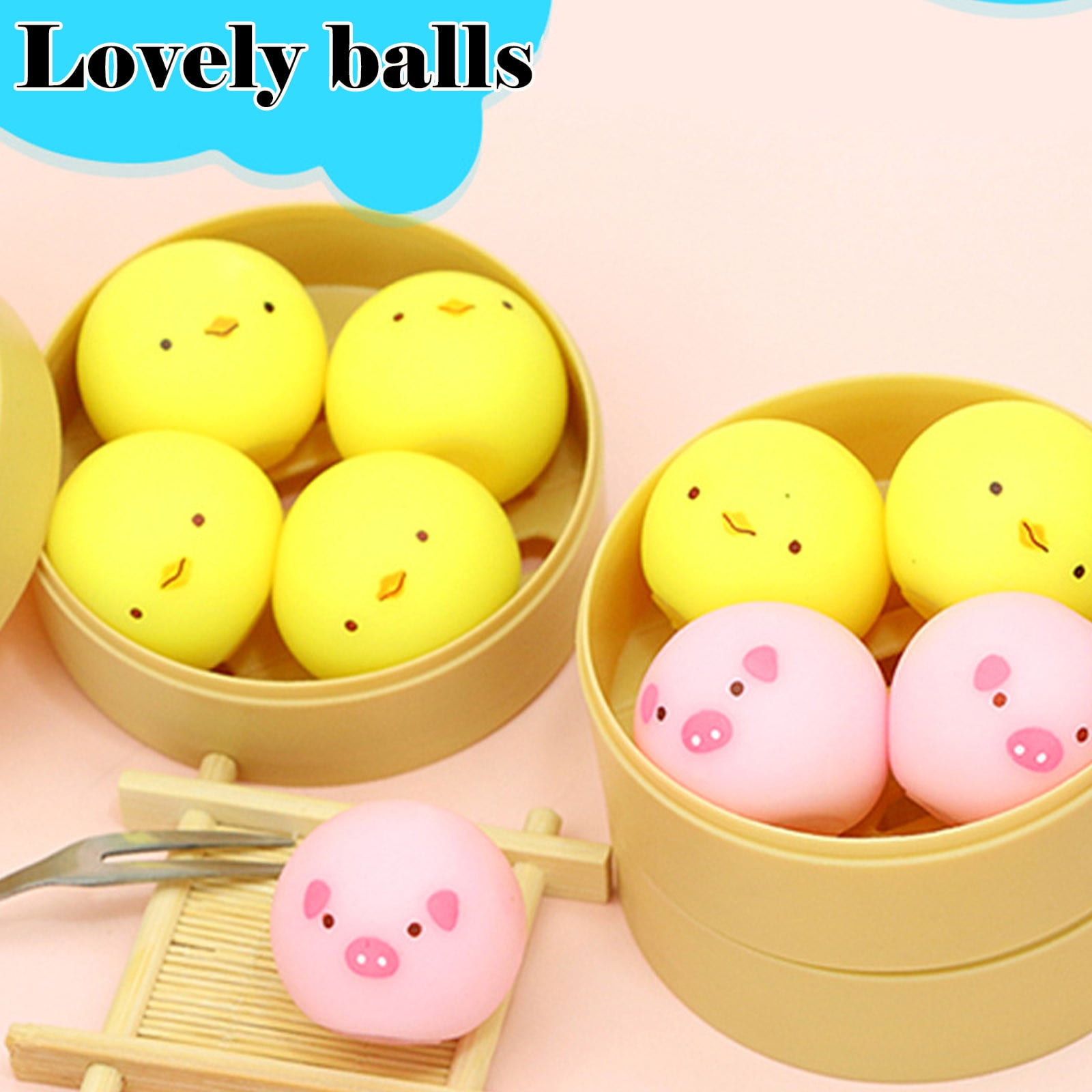 Decompression Stress Relief Toy Set | 4-Pack TPR Animal Shape Pinch ...