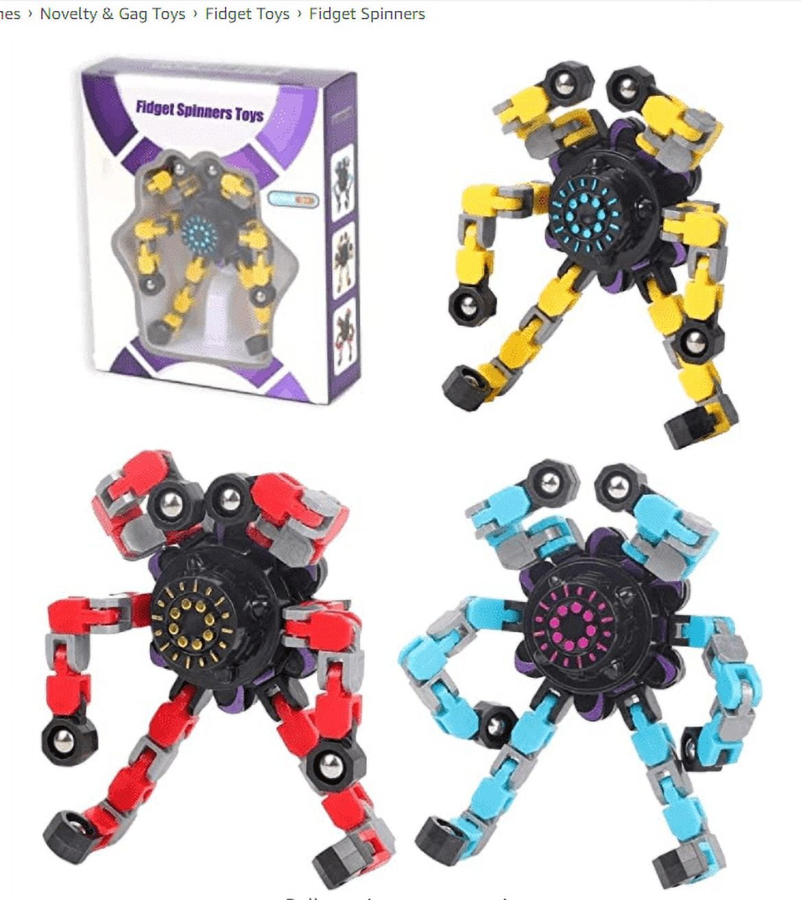 Decompression Toy, Small Deformable Spinning Top Fidget Toys Stress ...