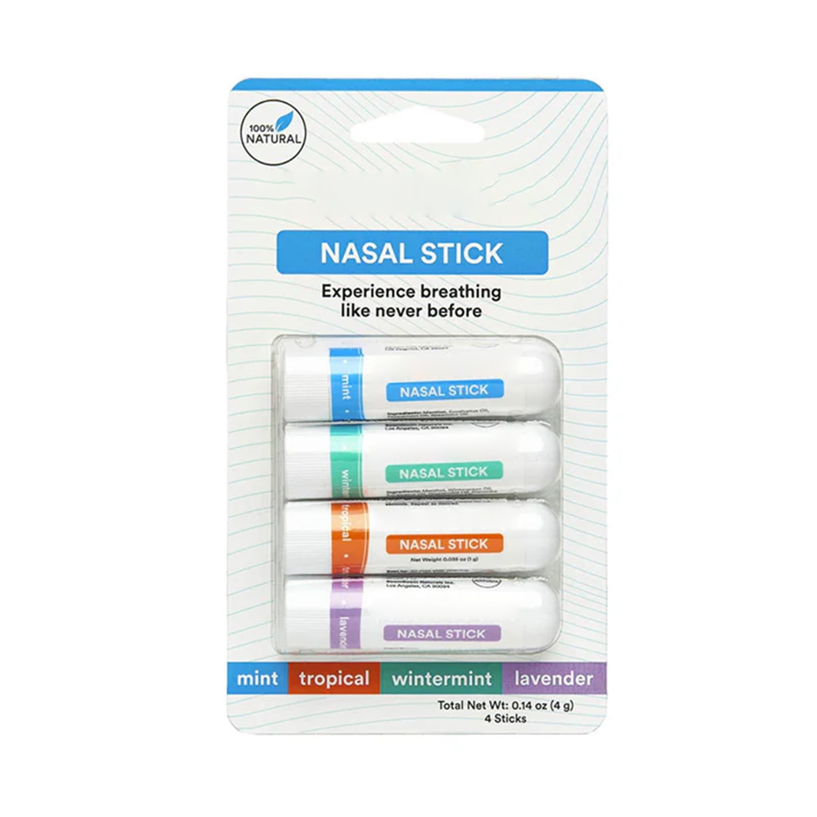 Decongestant Relief Congestion Nasal Stick (4 Pack) | Focus + Enhances ...