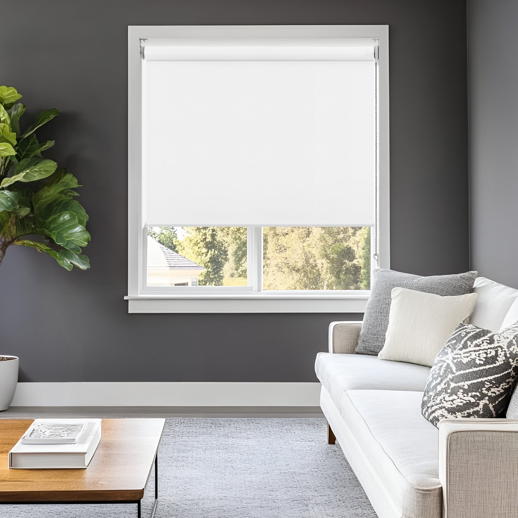 Deconovo 100% Blackout Corded Roller Shades, Waterproof, Easy Install ...