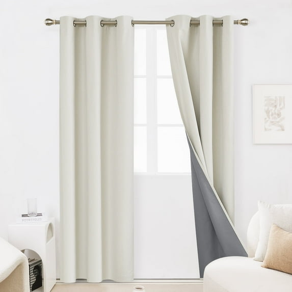Deconovo 100% Blackout Curtains 84 Inch Length, Bedroom Curtains ...