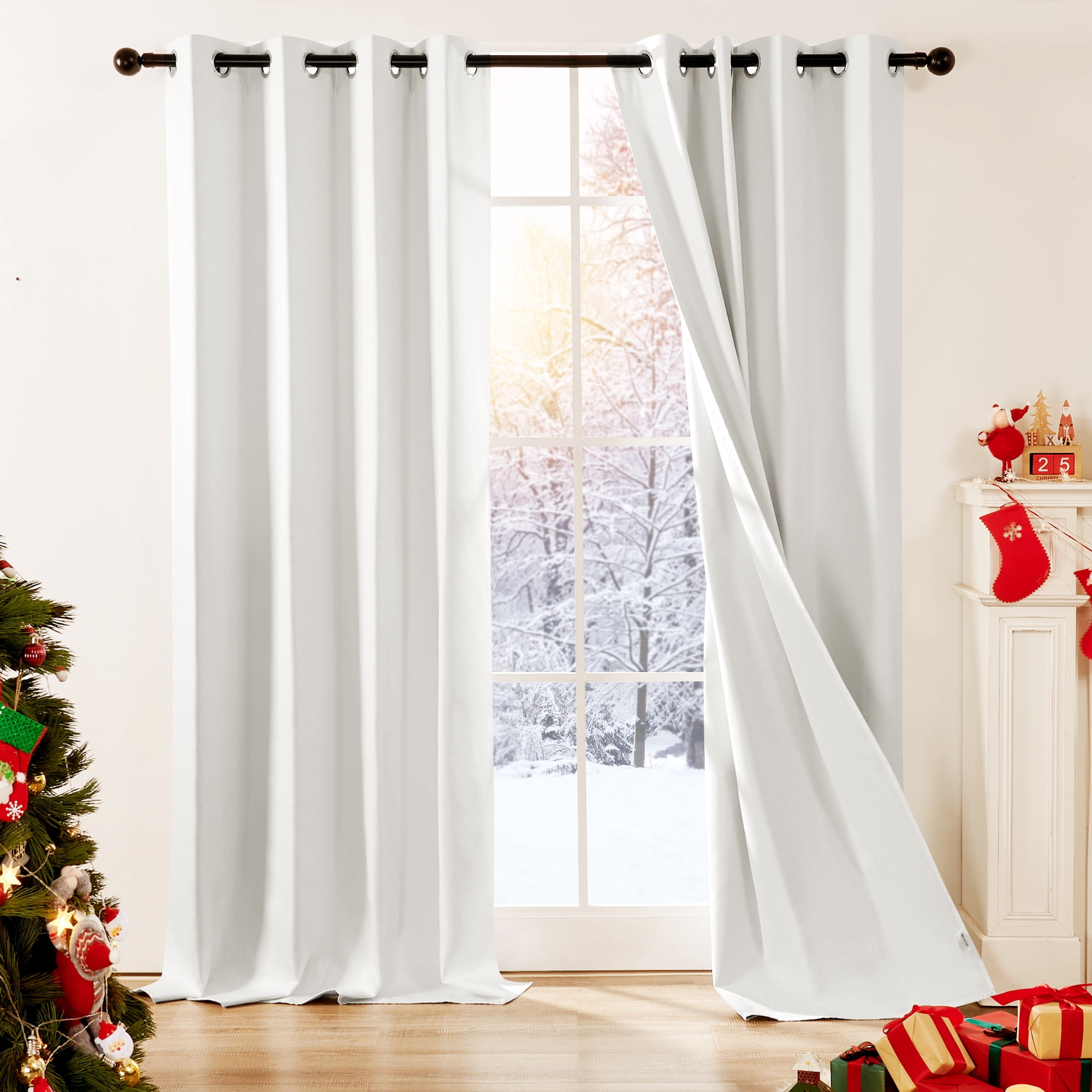 Deconovo 100% Blackout Curtains Thermal Insulated Curtains for Girls ...