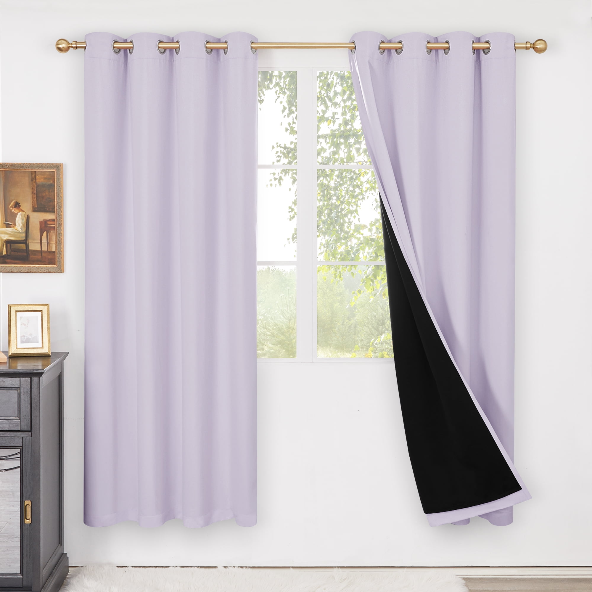 Deconovo Thermal Insulated Blackout Curtains, Sunlight Blocker, 2 ...