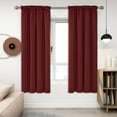 Deconovo Crimson Red Blackout Curtains Rod Pocket Thermal Insulated ...