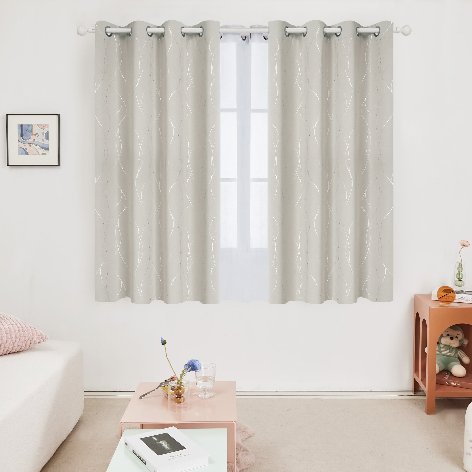 Deconovo Grommet Blackout Curtains, 54 inch Long, Set of 2 - Thermal ...
