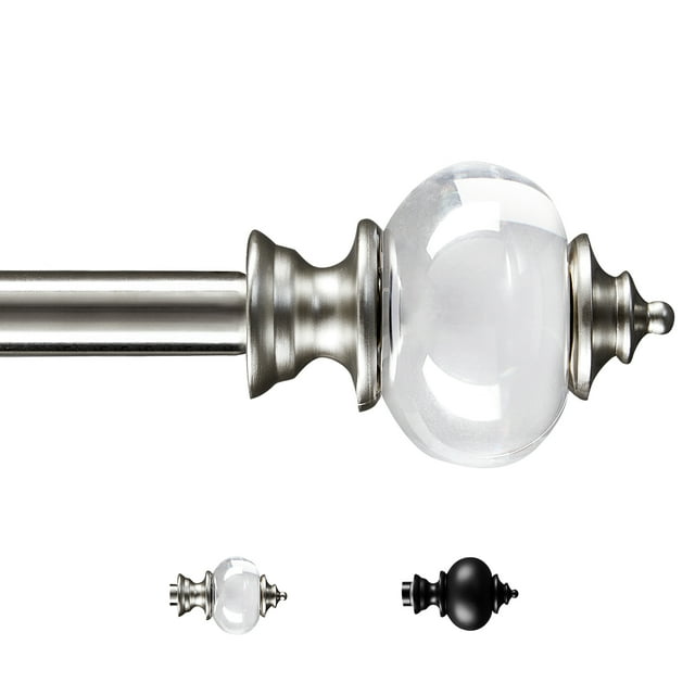 Deconovo High-Quality Stainless Steel Curtain Rod 48-84 inch Width ...