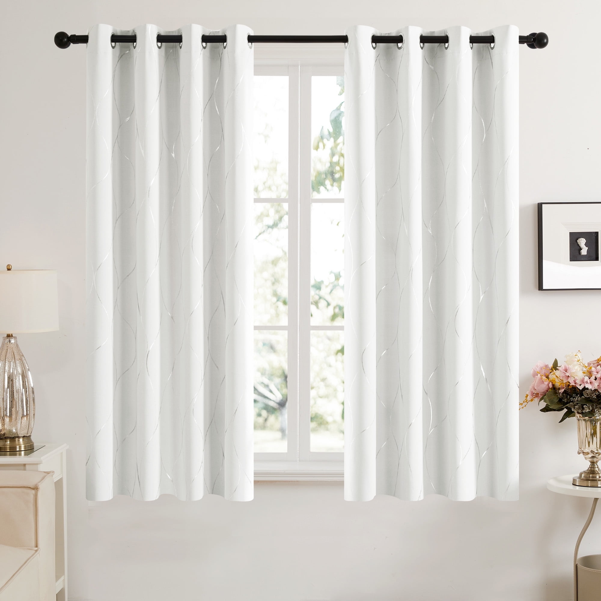 Deconovo Kitchen Grommet Thermal Insulated Blackout Curtains, 2 Panels ...