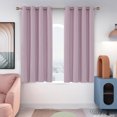 Deconovo Lavender Pink Blackout Curtains for Kitchen - Grommet Thermal ...