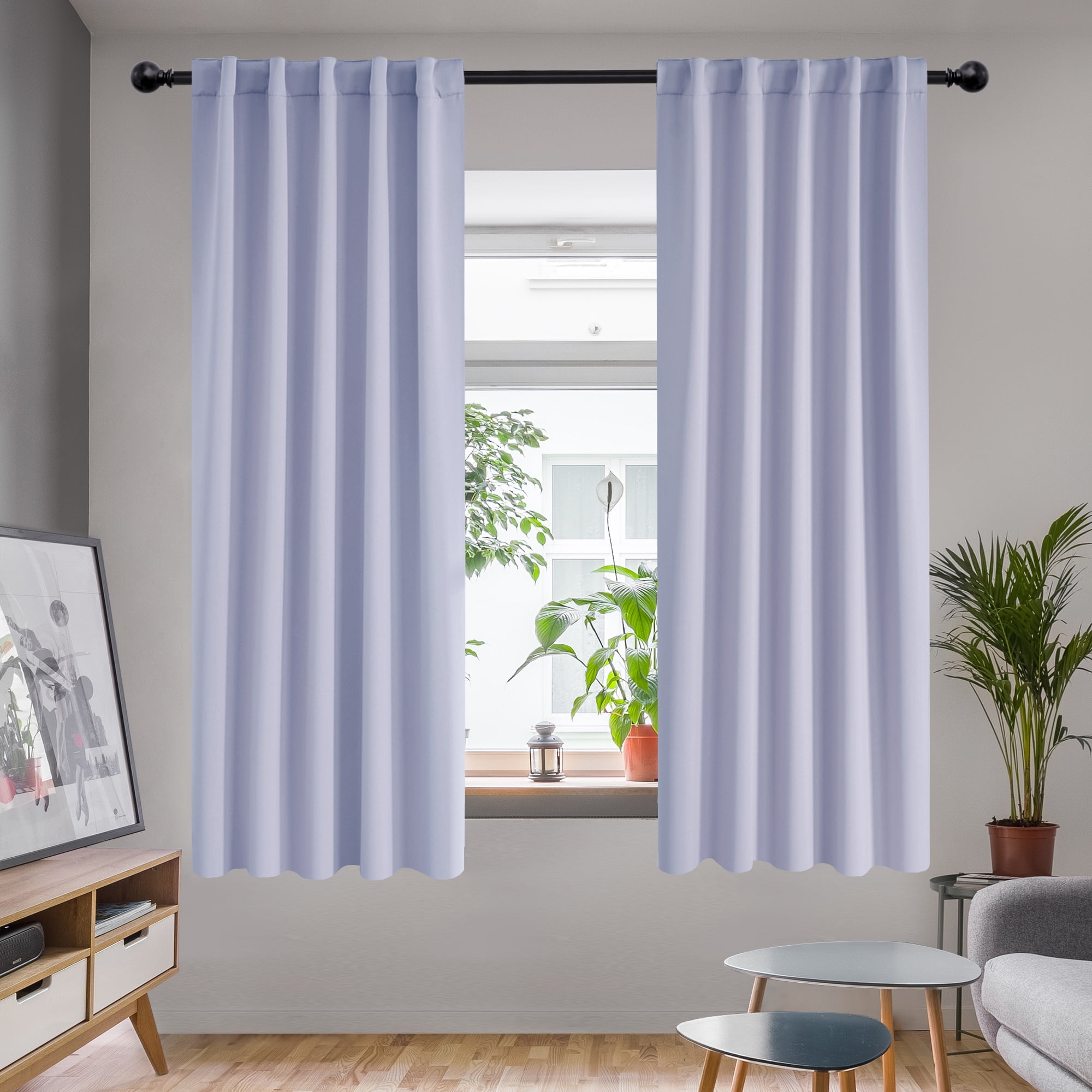 Deconovo Light Purple Blackout Curtains for Living Room - Rod Pocket ...