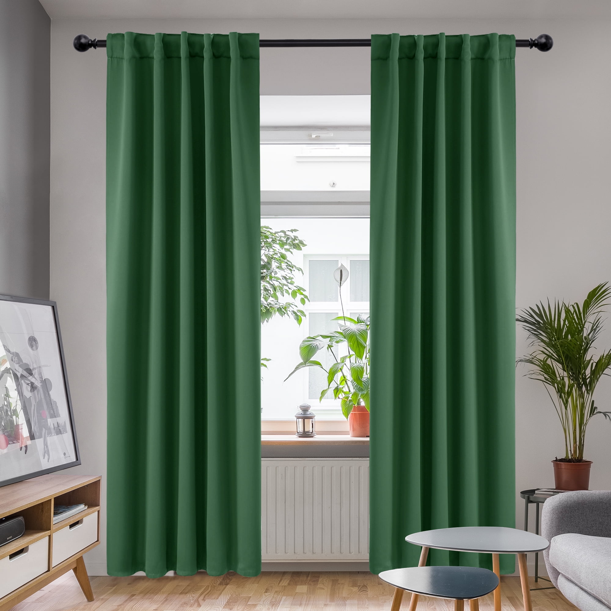 Deconovo Long Back Tab and Rod Pocket Blackout Curtains for Patio ...