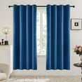 "Deconovo Ocean Blue Insulated Blackout Curtains, Thermal, Energy ...