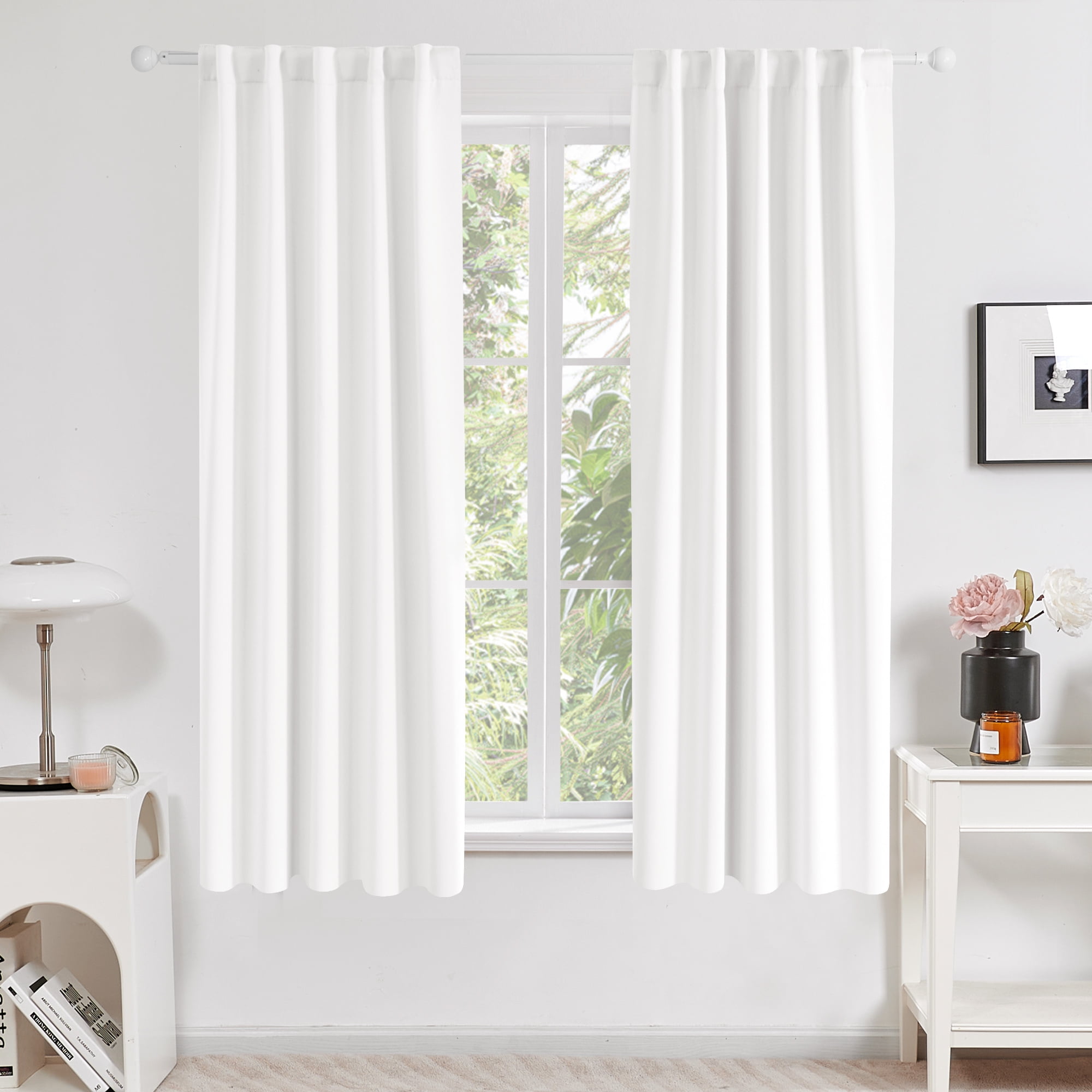 Room Darkening White Curtains