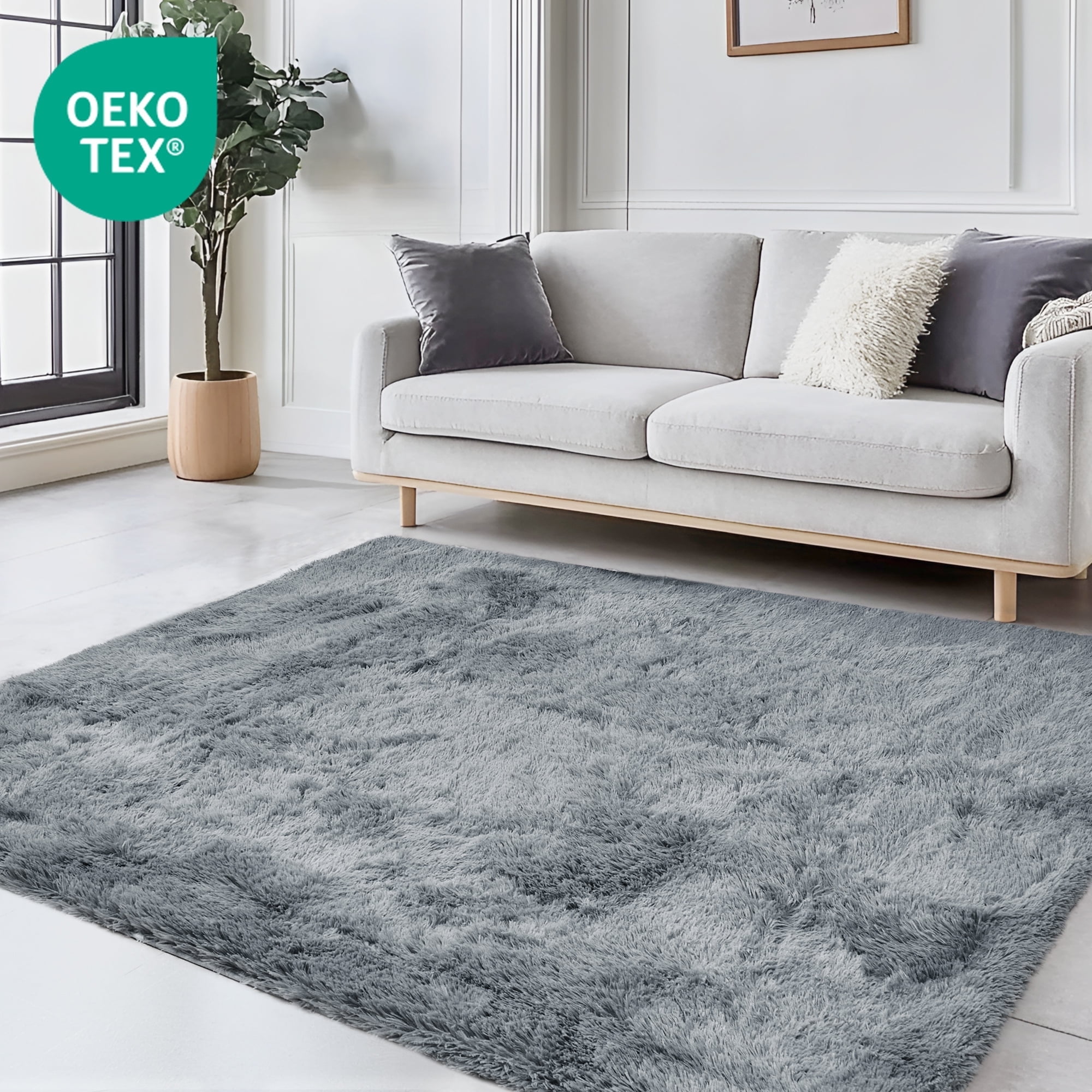 Deconovo Shaggy Area Rugs for Living Room, Washable & Non Slip Soft ...