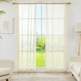 Deconovo Semi Transparent Sheer Curtains, 2 Panels, 52W x 84L Inch ...