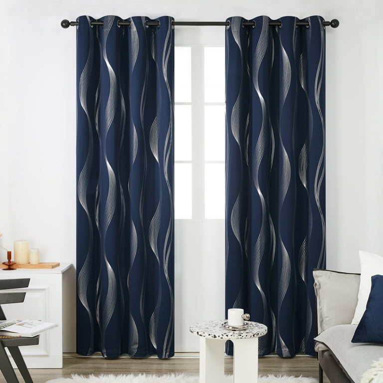 Blue and silver curtains store