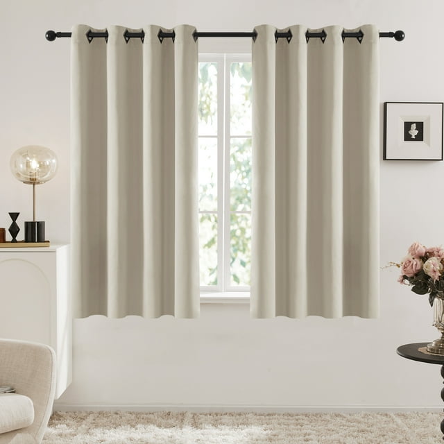 Deconovo Solid Grommet Blackout Curtains, Room Darkening for Bedroom ...