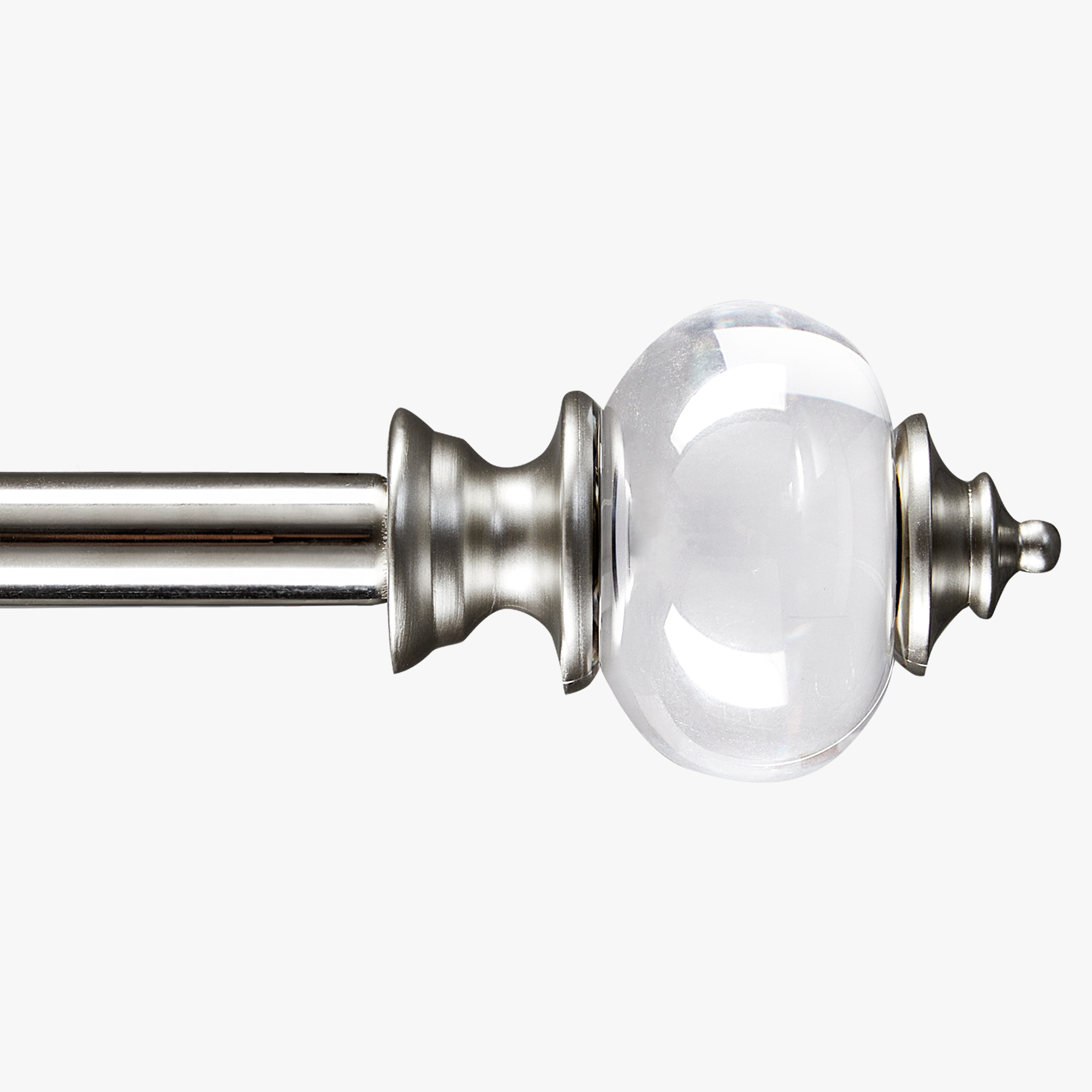 Goblet 13/16" 6-Sided Bay Window Curtain Rod - Satin Nickel - Walmart.com