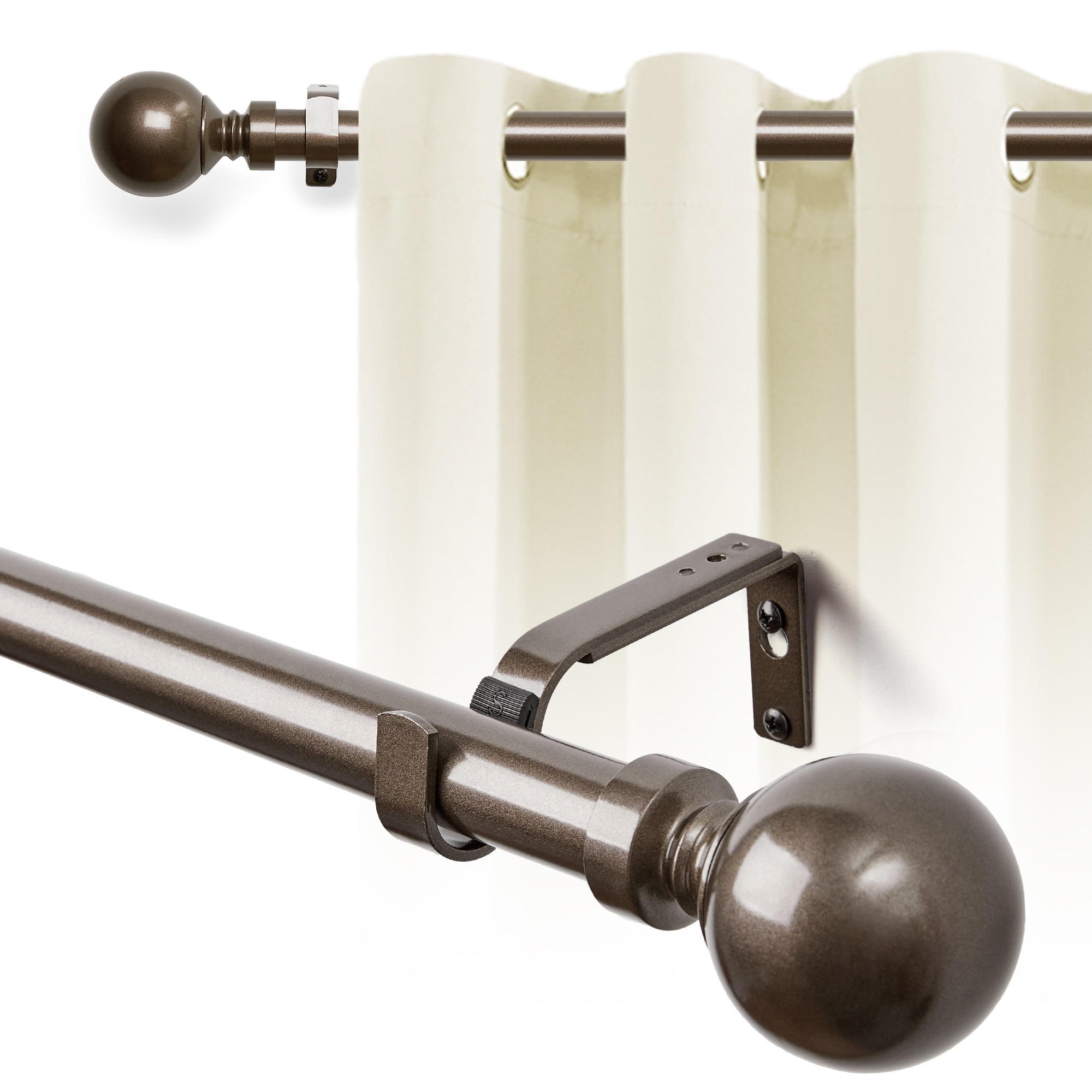 Deconovo Splicing Adjustable Curtain Rod, 1" Diameter Heavy Duty Single ...